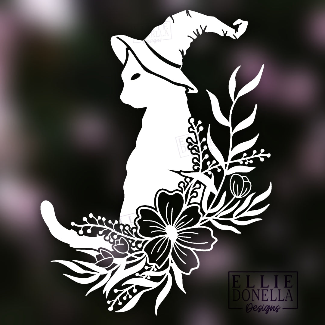 Witchy 5" Cat Decal – Ellie Donella Designs